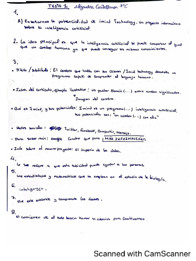 Ficha Comprensión Lectora Alejandra y El | PDF