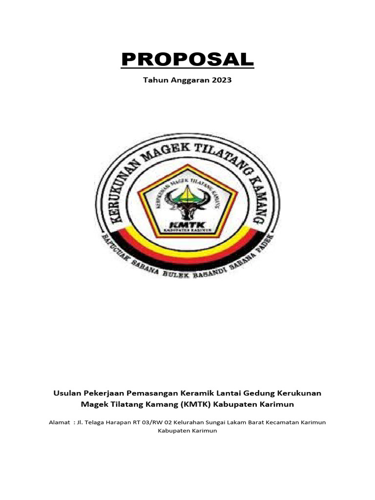 Proposal Lantai Keramik G.KMTK | PDF