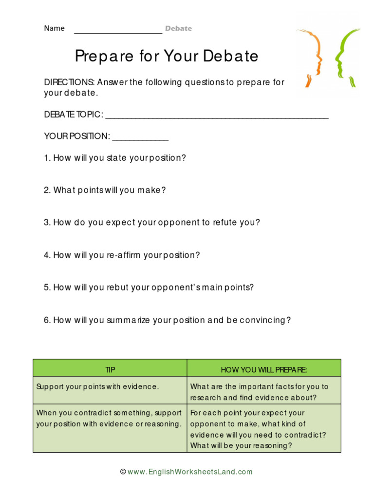 Prepare For Your Debate | PDF