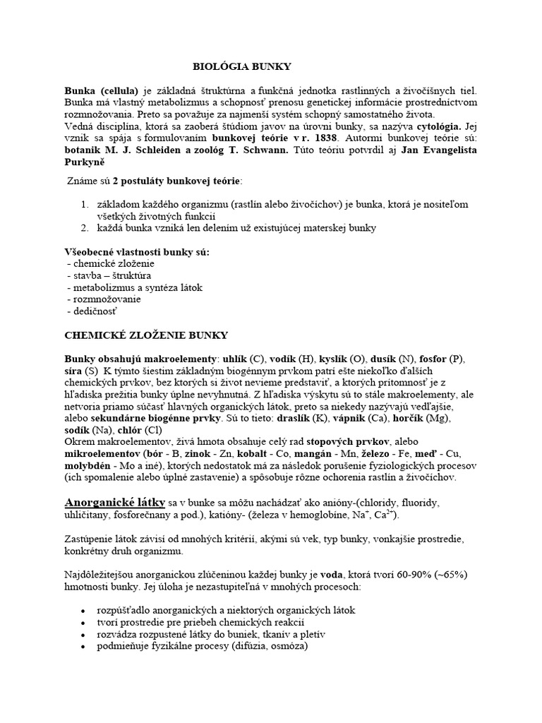 Bunka Všeobecné Vlastnosti | PDF