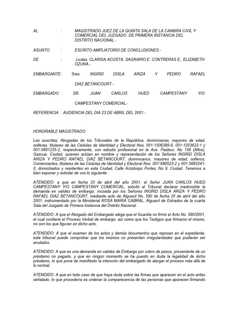 Embargo Inmobiliario | PDF | República Dominicana | Justicia