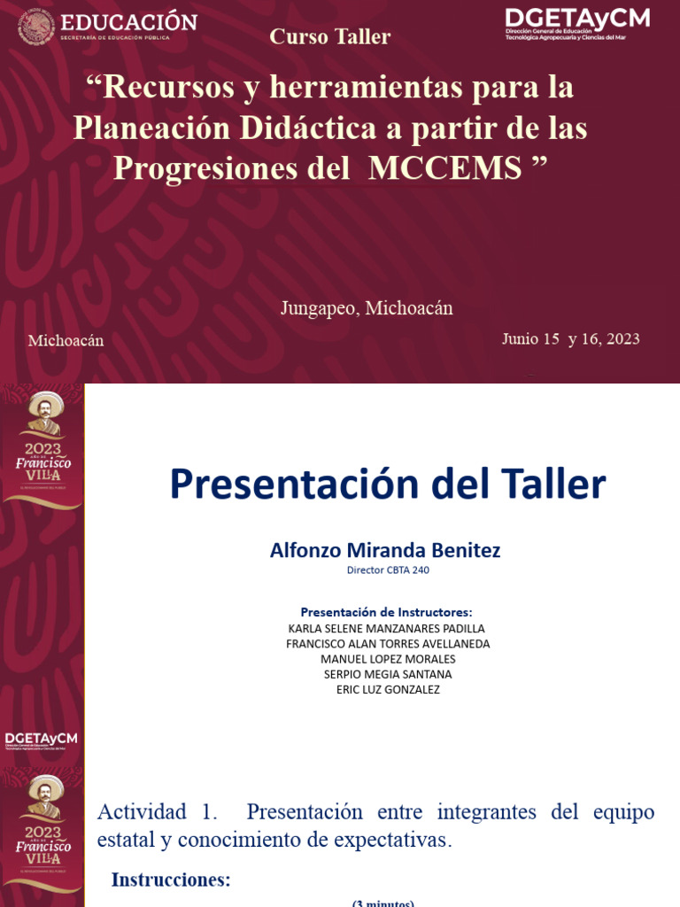 Taller de Planeación Didáctica MCCEMS | PDF | Plan de estudios | Evaluación