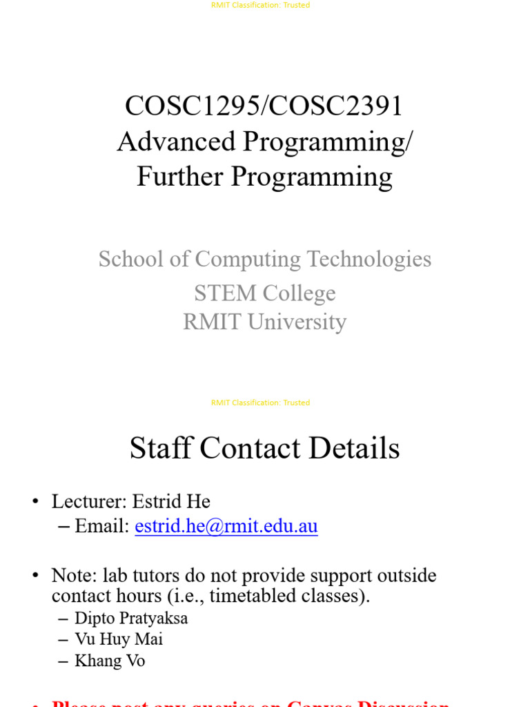 Course Introduction + Review Questions | Download Free PDF | Method (Computer Programming ...