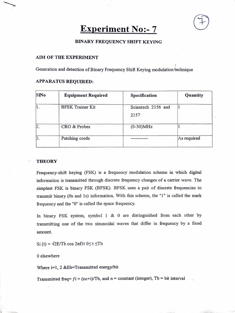 Exp7 Ce Lab | Download Free PDF | Modulation | Sound Production Technology
