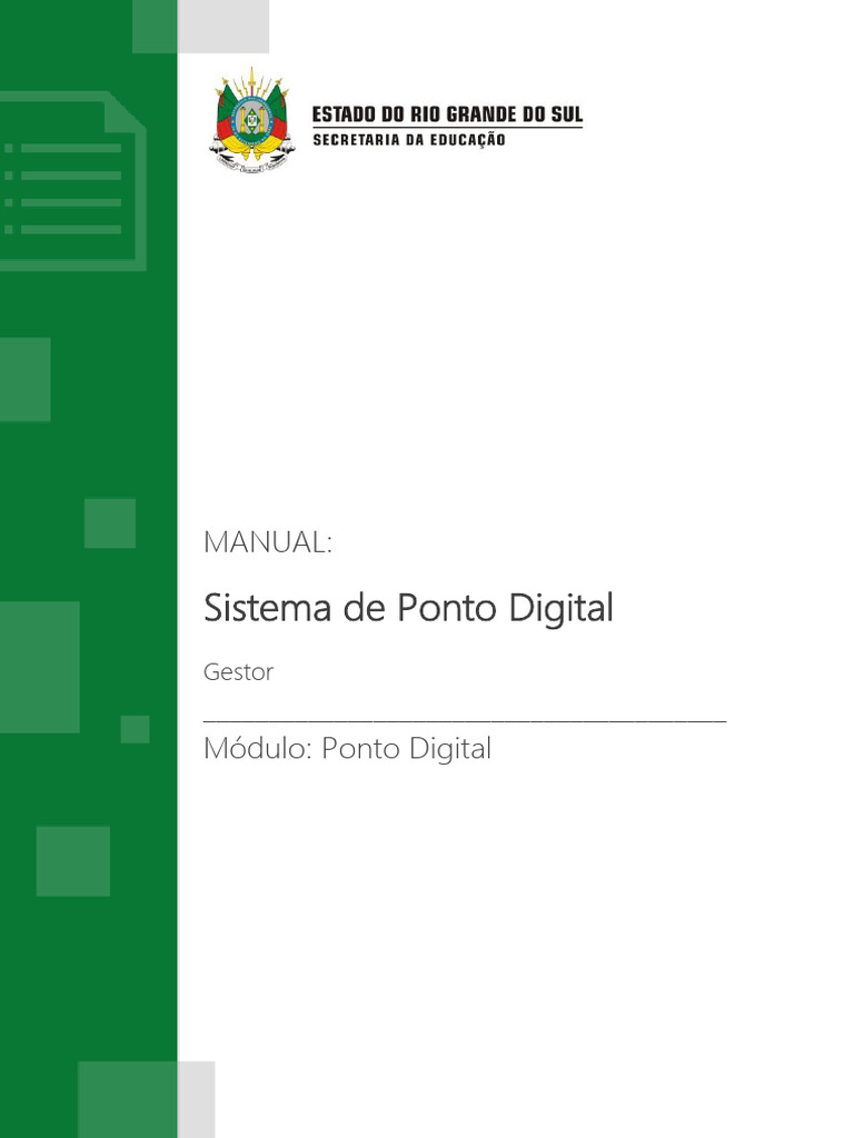 PONTO DIGITAL - Manual Do Gestor v2 0 | PDF | Servidor (informática ...