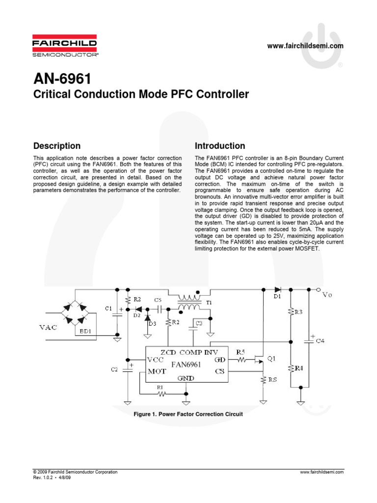 Fan6961 An-6961 | PDF | Amplifier | Rectifier