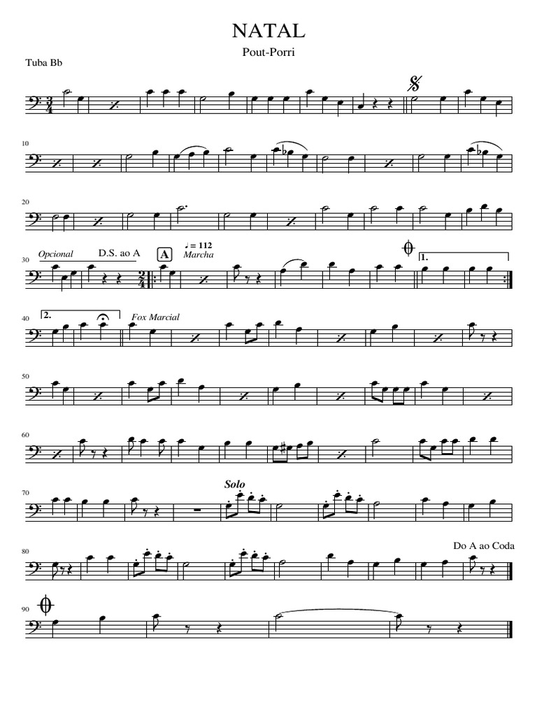 NATAL TUBA BB | PDF | Brass Instruments | Aerophones