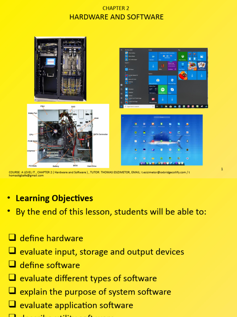 It A Level CHPT 2 Hardware and Software | PDF | Mainframe Computer | Operating System