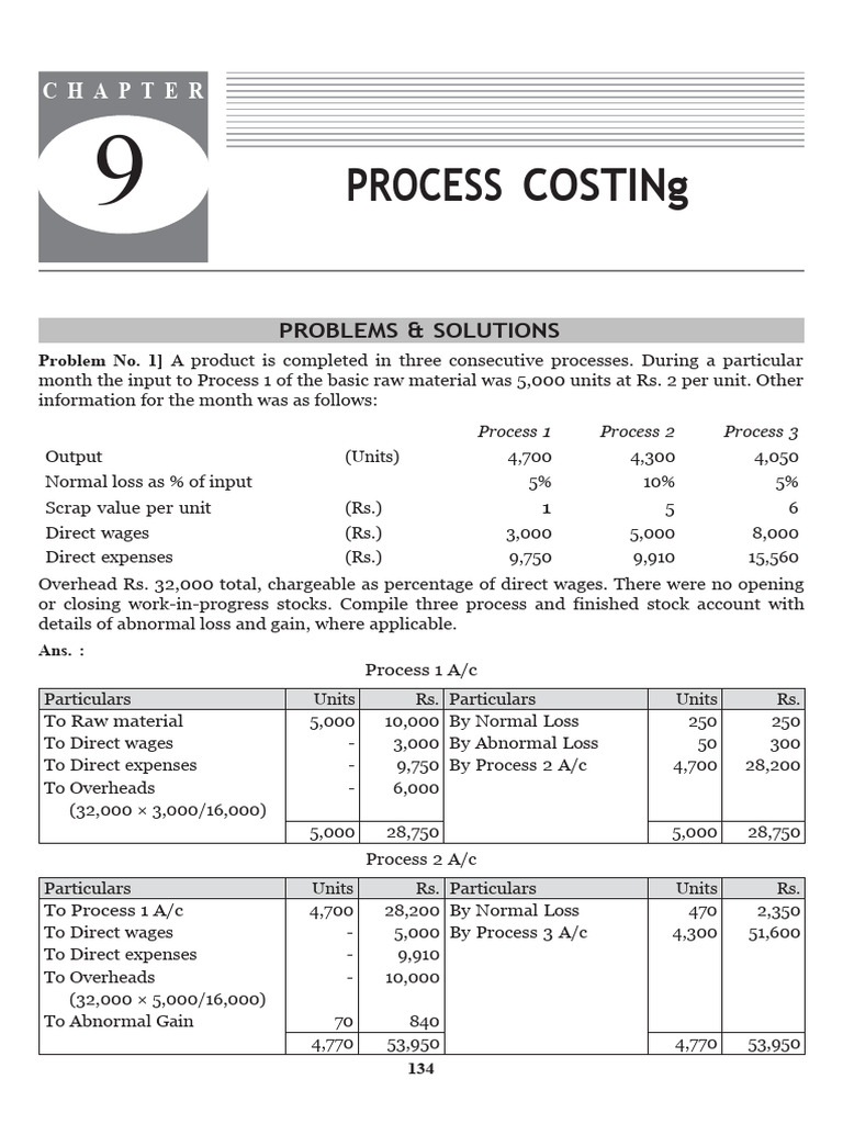 Process Costing | PDF | Cost | Financial Economics