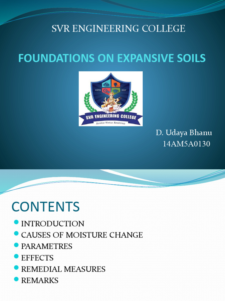 Foundations On Expansive Soils 1 | PDF | Soil | Soil Science