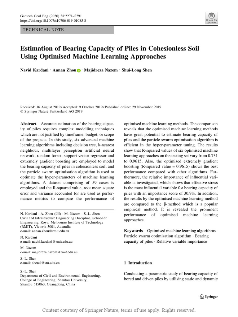 Estimation of Bearing Capacity of Piles in Cohesio | PDF | Algorithms | Theoretical Computer Science