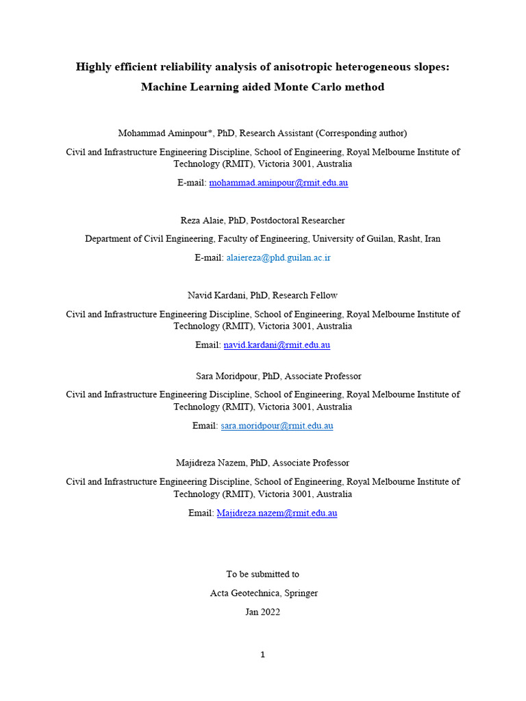 Highly Efficient Reliability Analysis of Anisotropic Heterogeneous Slopes: Machine Learning ...