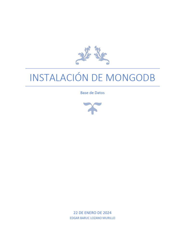 Instalación de mongoDB | PDF