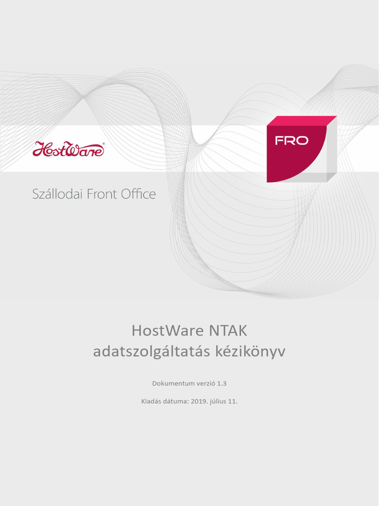 HostWare NTAK Adatszolgaltatas Kezikonyv 0711 | PDF