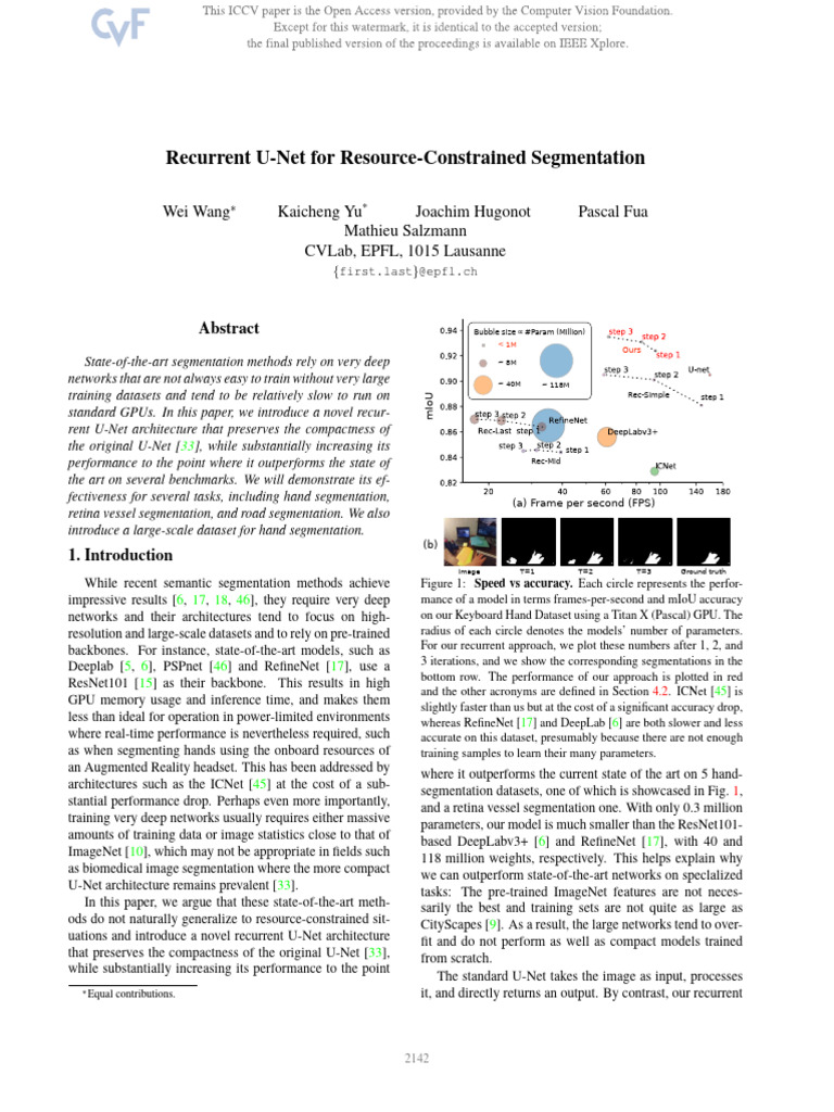 Wang Recurrent U-Net For Resource-Constrained Segmentation ICCV 2019 Paper | PDF