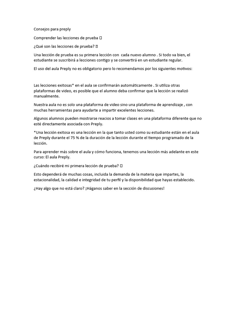 Consejos para Preply | PDF | Enseñando | Comunicación humana