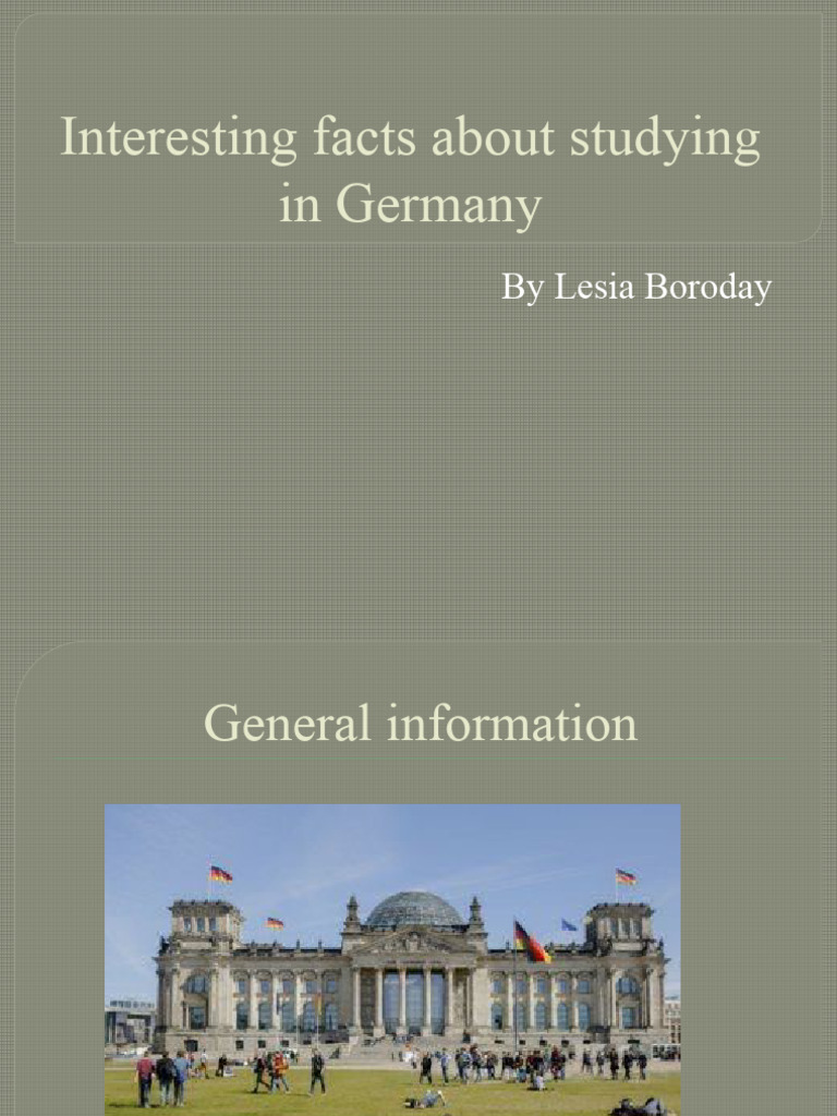 Interesting Facts About Studying in Germany | PDF | Academic Degree ...