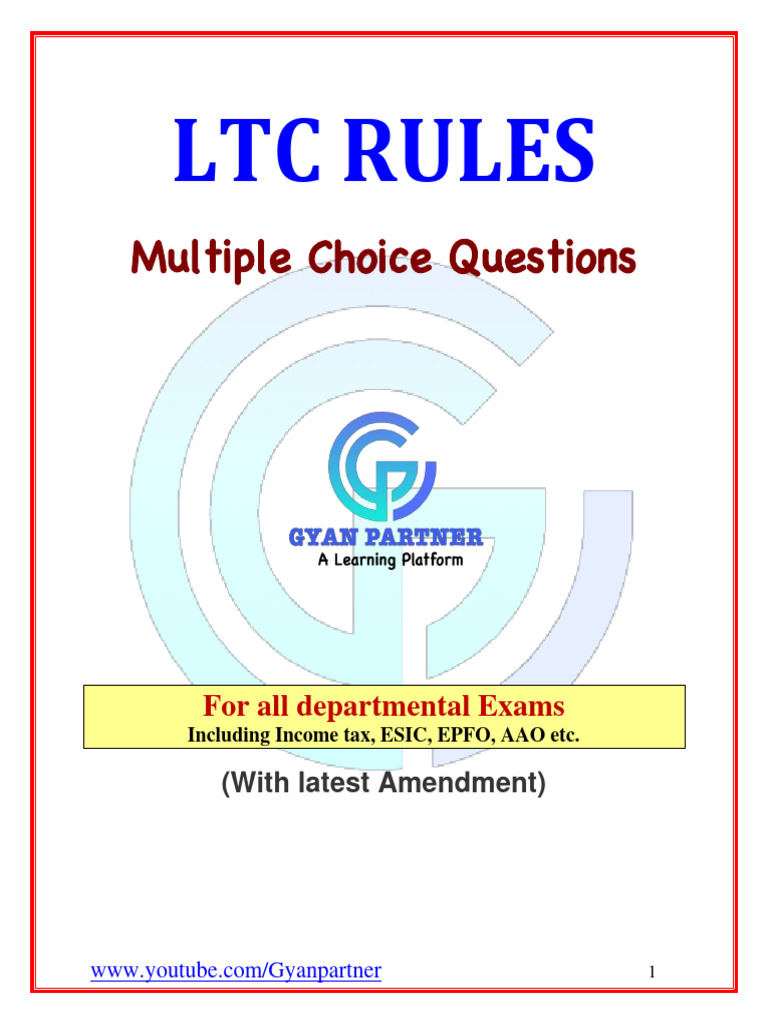 LTC Rules: Multiple Choice Questions | PDF | Stepfamily | Social ...