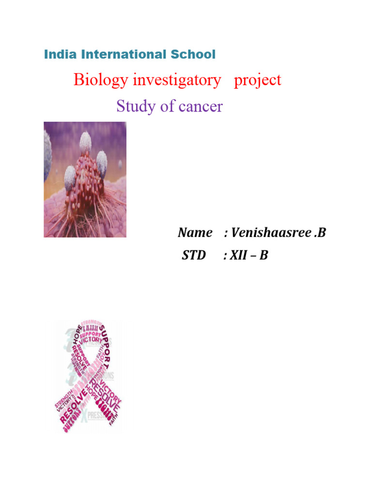 Cancer Study Project for Class XII | PDF | Cancer | Pancreas