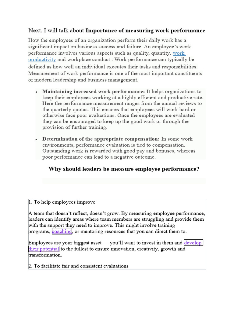 Assesing Employees Performance | PDF | Employment | Performance Appraisal