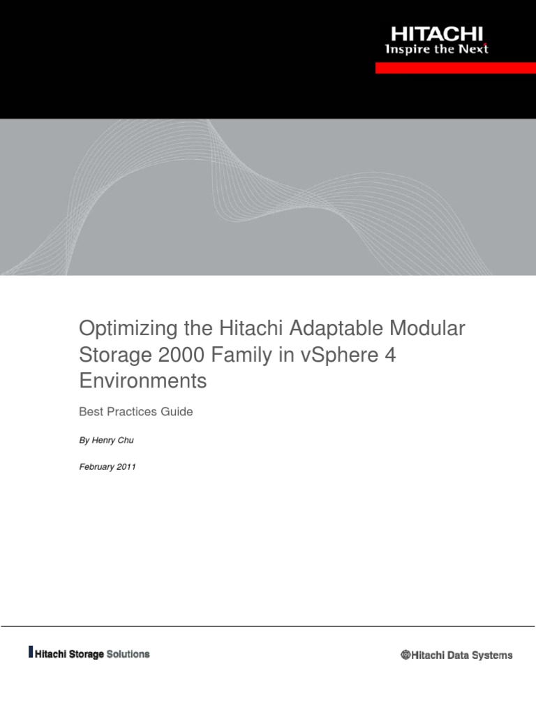 Optimizing The Hitachi Ams 2000 Family in Vsphere 4 Environments | PDF