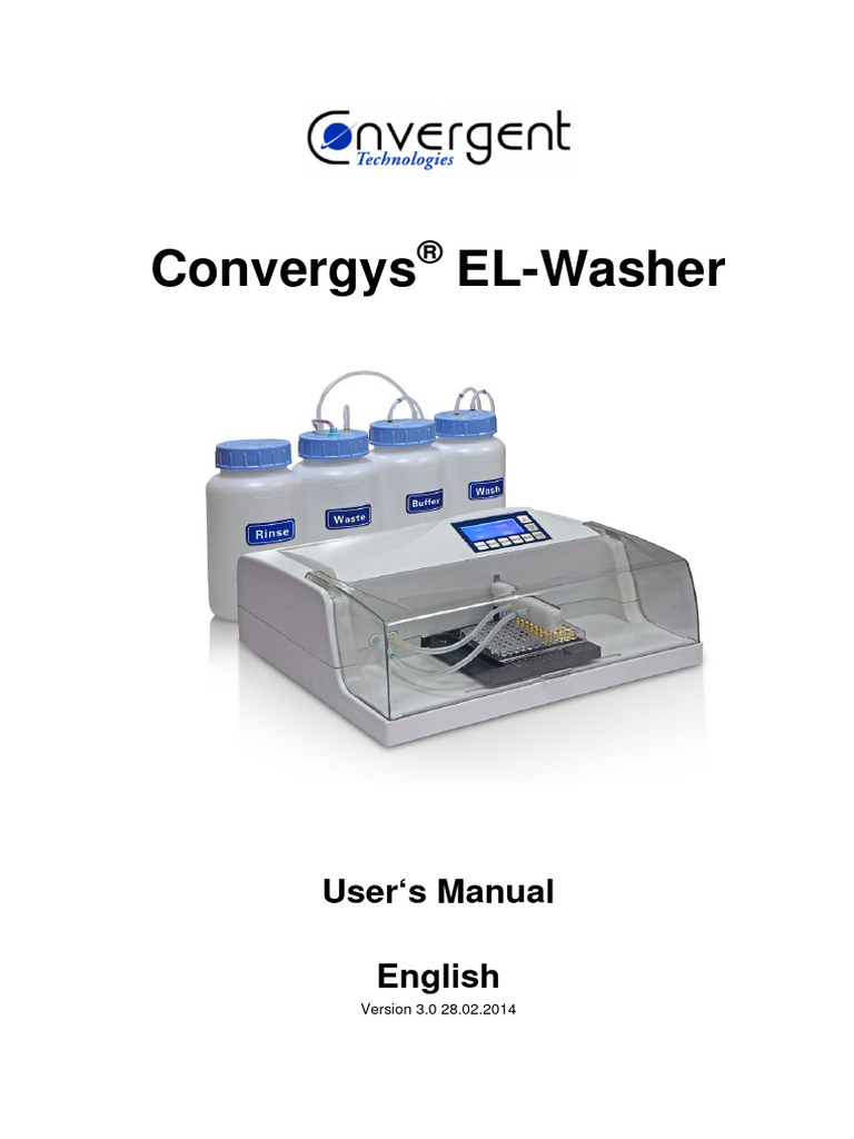 ELISA Washer - User Manual - En201402v003 | PDF | Computing | Manufactured Goods