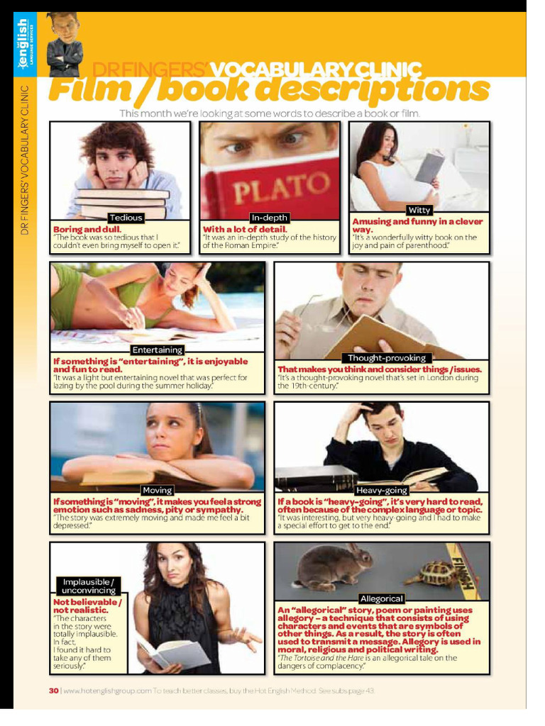 6A EF Behind The Scenes - Adjectives To Describe A Film | PDF | Laughter