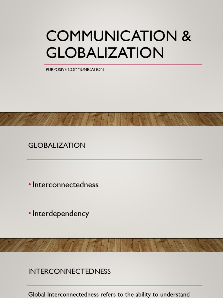 Communication Globalization | PDF | Globalization | Communication