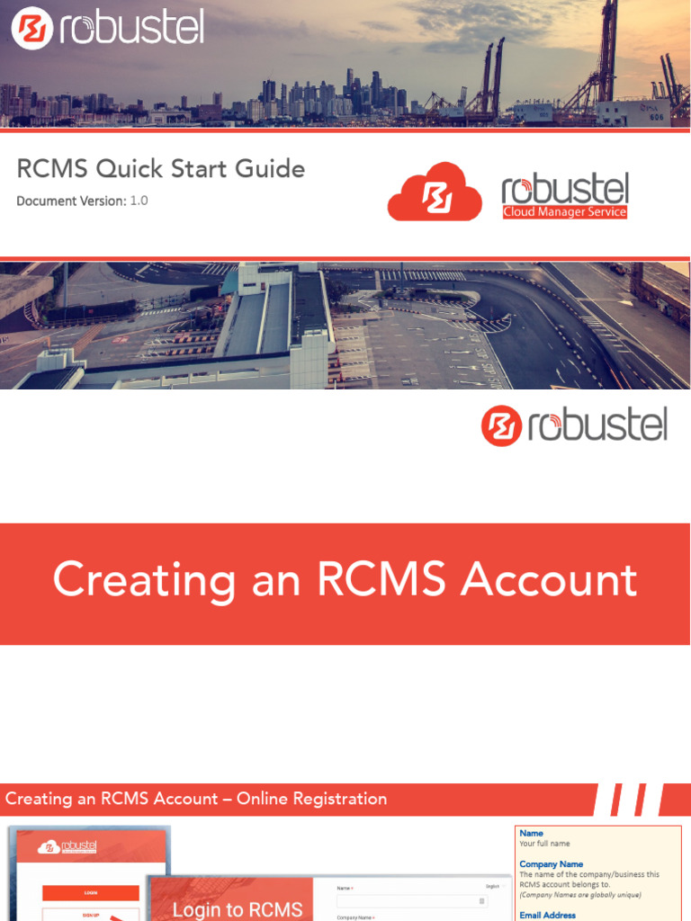 RCMS Setup for Robustel Users | PDF | Mobile App | Password