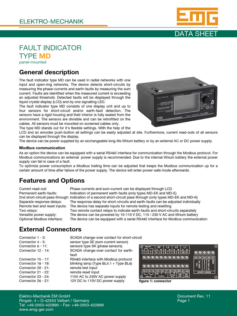 Datasheet MD Rev11e | PDF | Power Supply | Scada