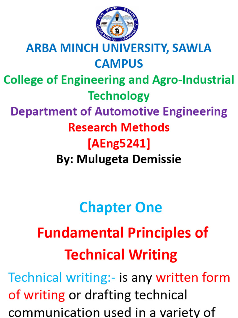 CH 1 Fundamental Principles of Technical Writing | PDF | Plagiarism ... CH 1 Fundamental Principles of Technical Writing | PDF | Plagiarism ...