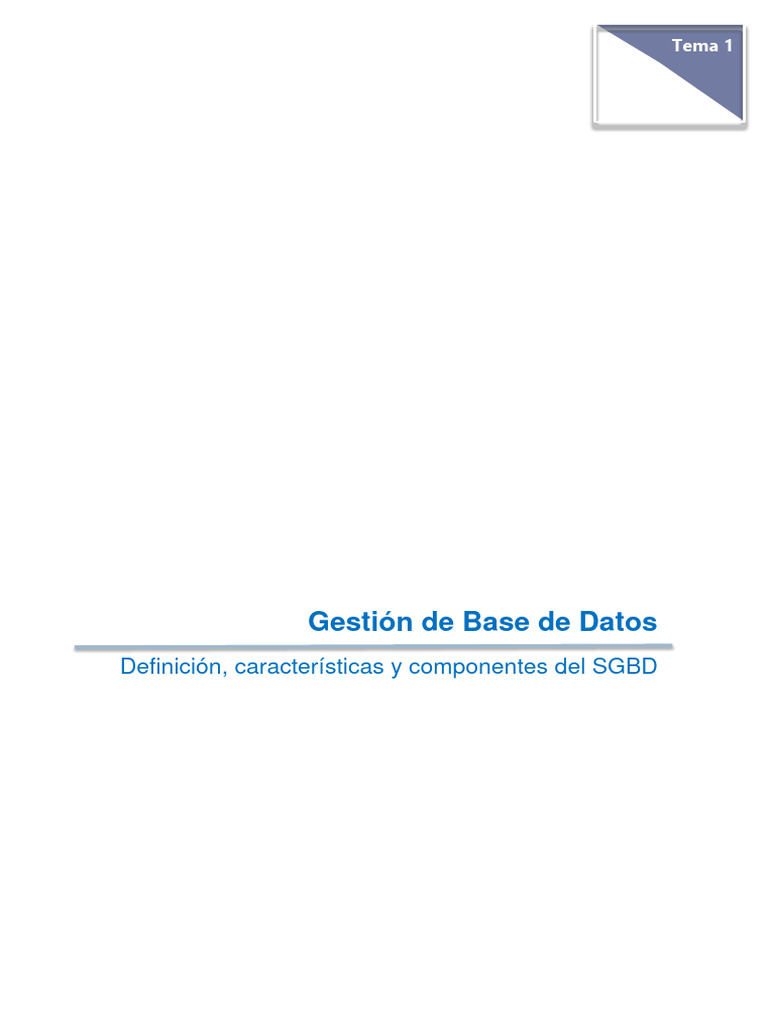 Introducción al SGBD: Definición y Uso | PDF | Bases de datos | Archivo de computadora