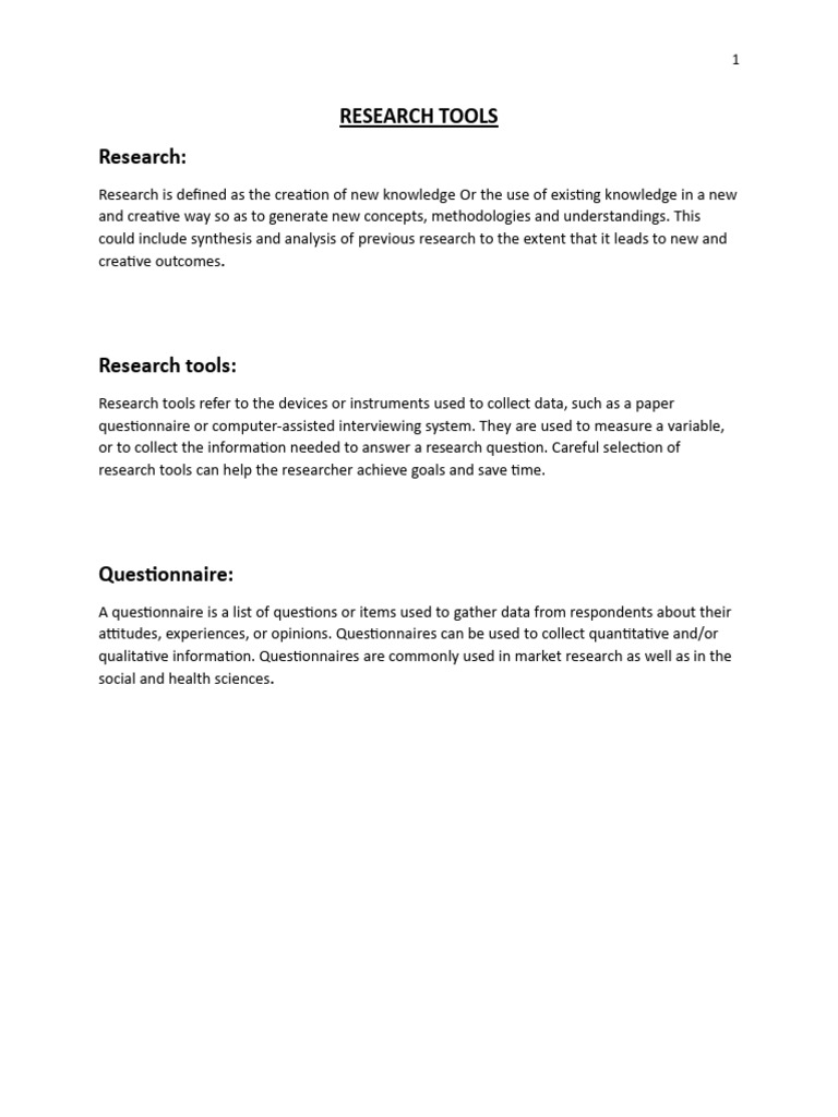 Research Tools | PDF