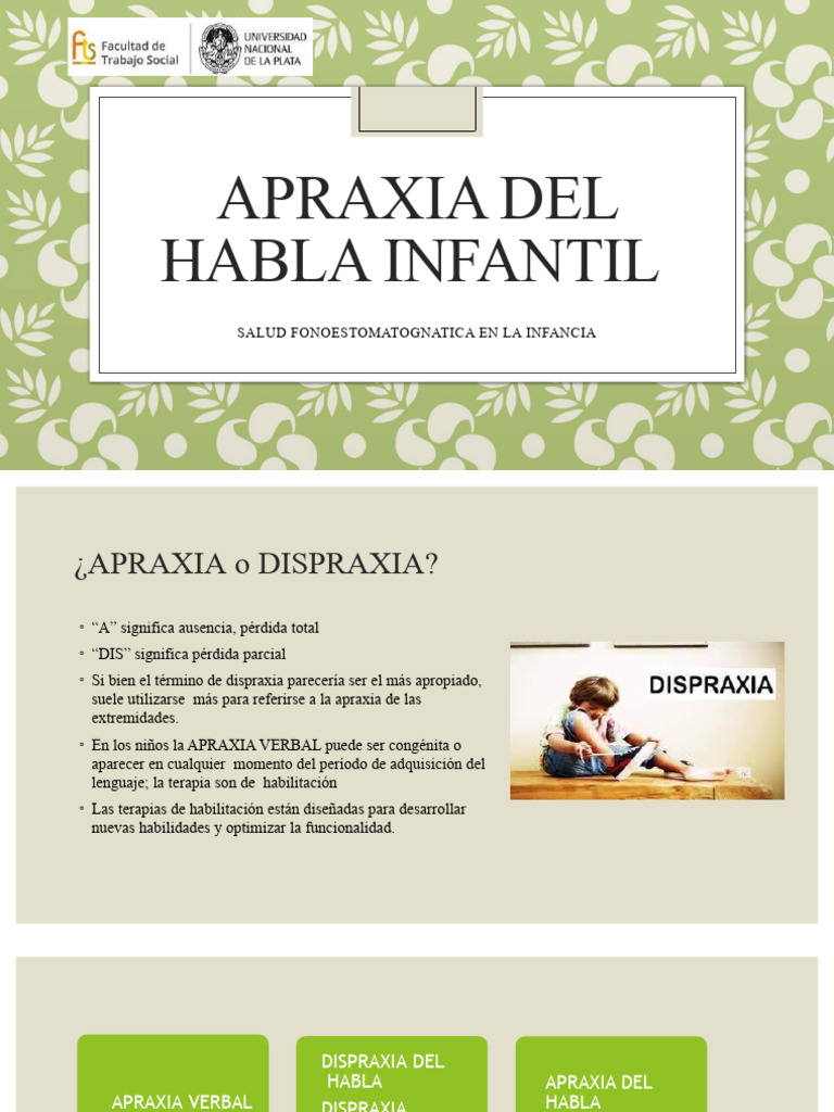 Apraxia del Habla Infantil: Guía y Tratamiento | PDF | Comunicación ...