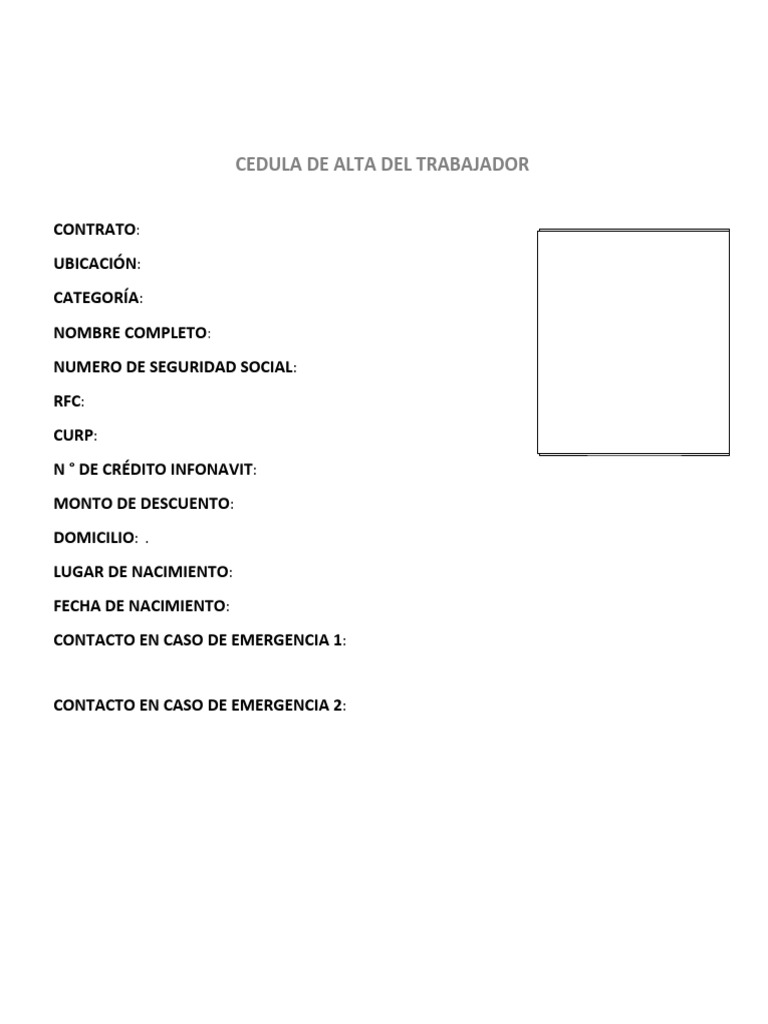 Formato de Cedula | PDF