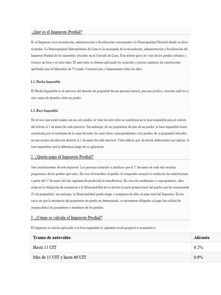 Qué Es El Impuesto Predial SAT | PDF | Impuestos | Propiedad