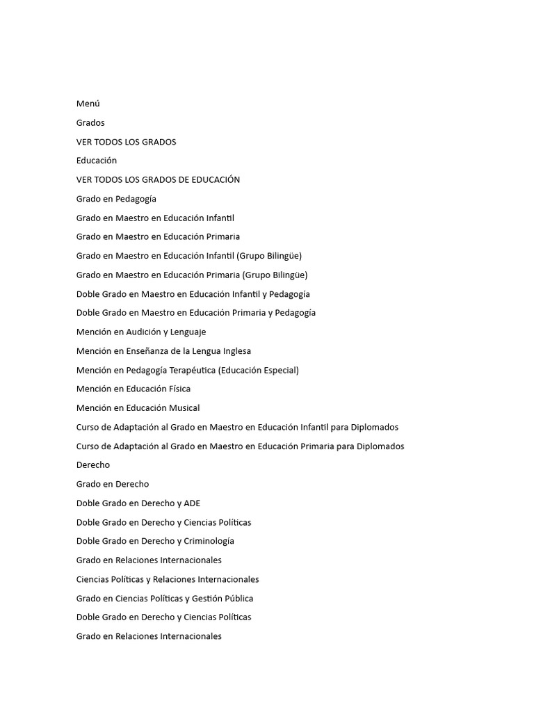 Grados | PDF | Comercio | Licenciatura