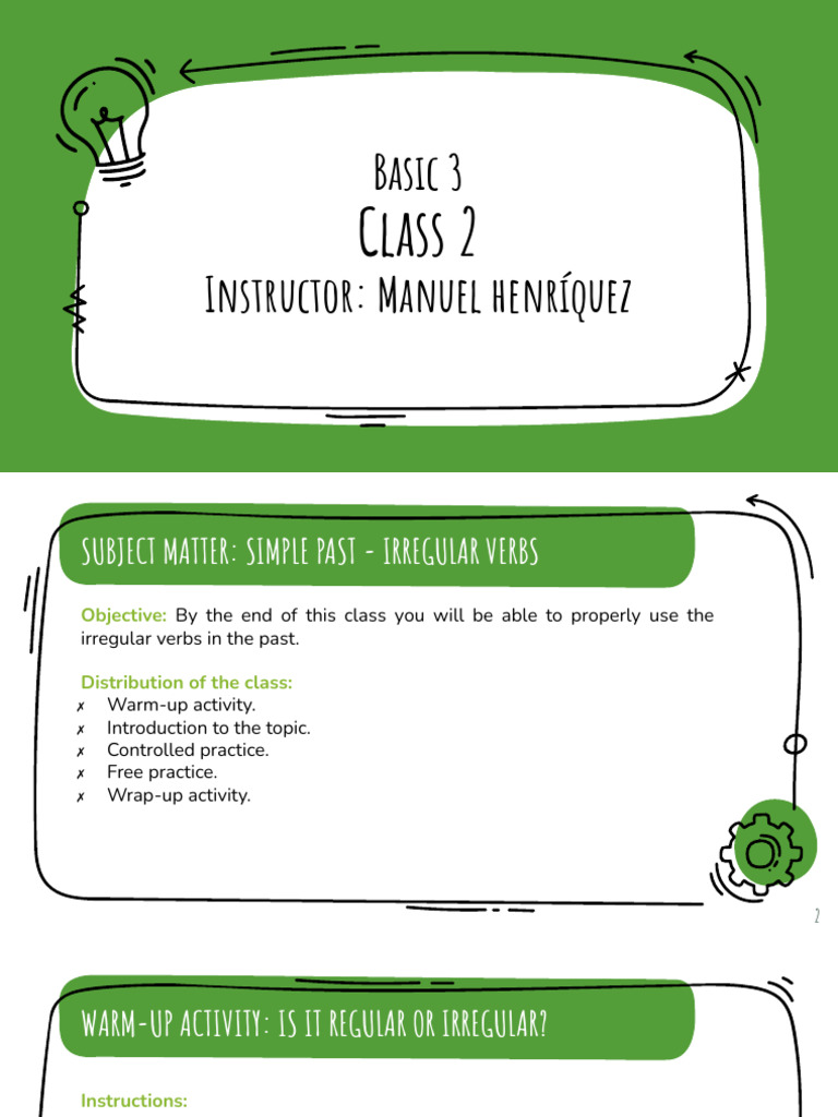 Class 2 - Basic 3 Manuel Henríquez | PDF