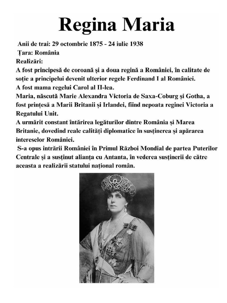 Personalitati Epoca Contemporana | PDF