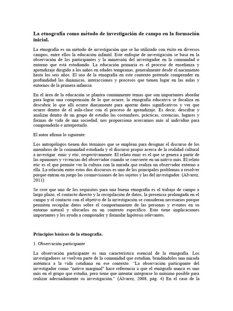 Trabajo Grupal de Ejecucion | PDF | Etnografía | Aprendizaje