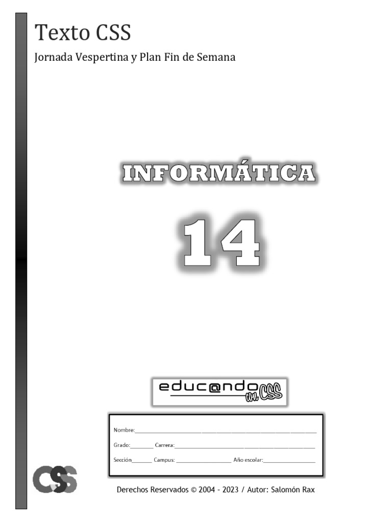 Informática 14 | PDF | Hoja de cálculo | Fórmula