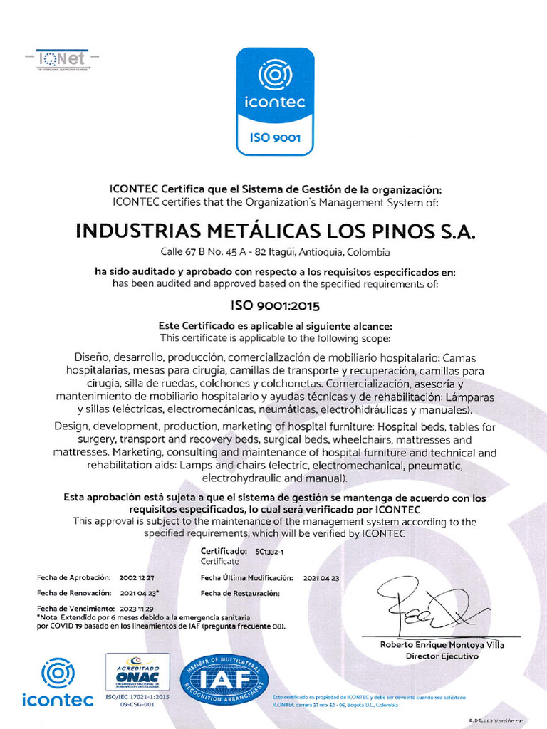 Certificacion ISO-9001 | PDF