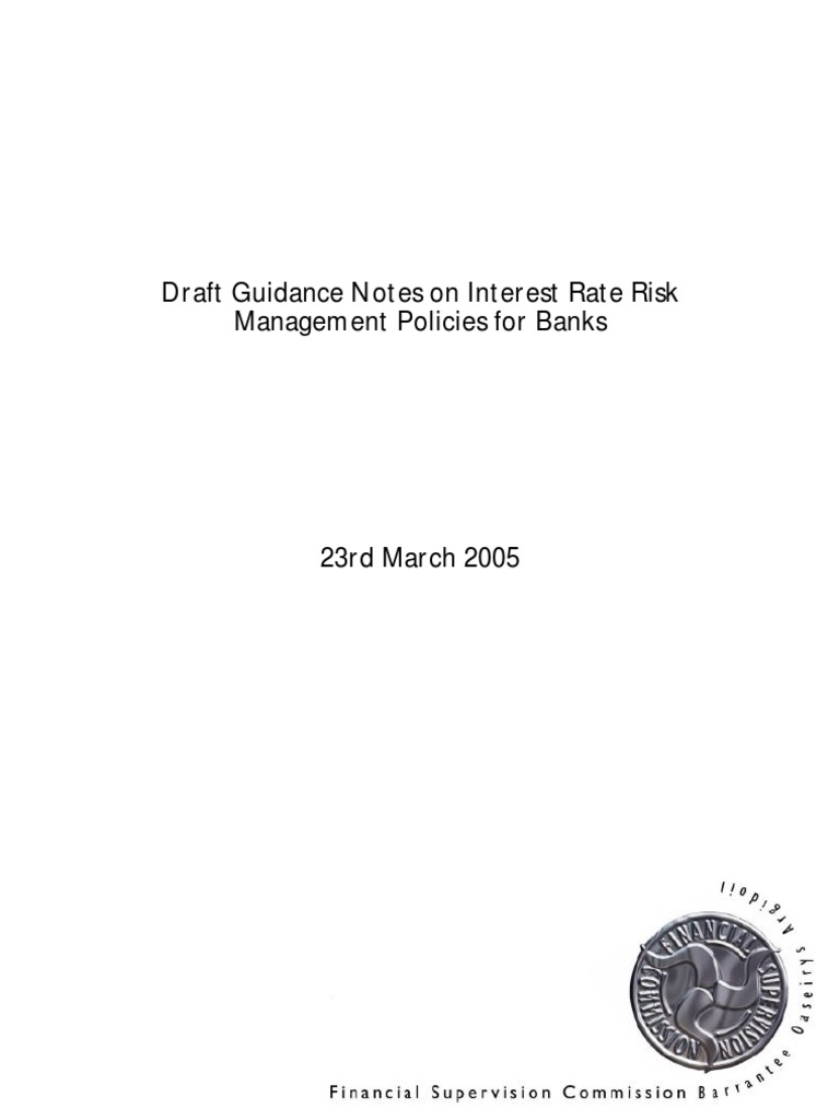 Draft Guidance Notes On Interest Rate Risk Management Policies For ...