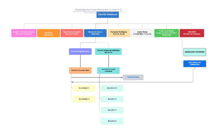 Ejemplo de Organigrama Empresarial | PDF | Business | Economias