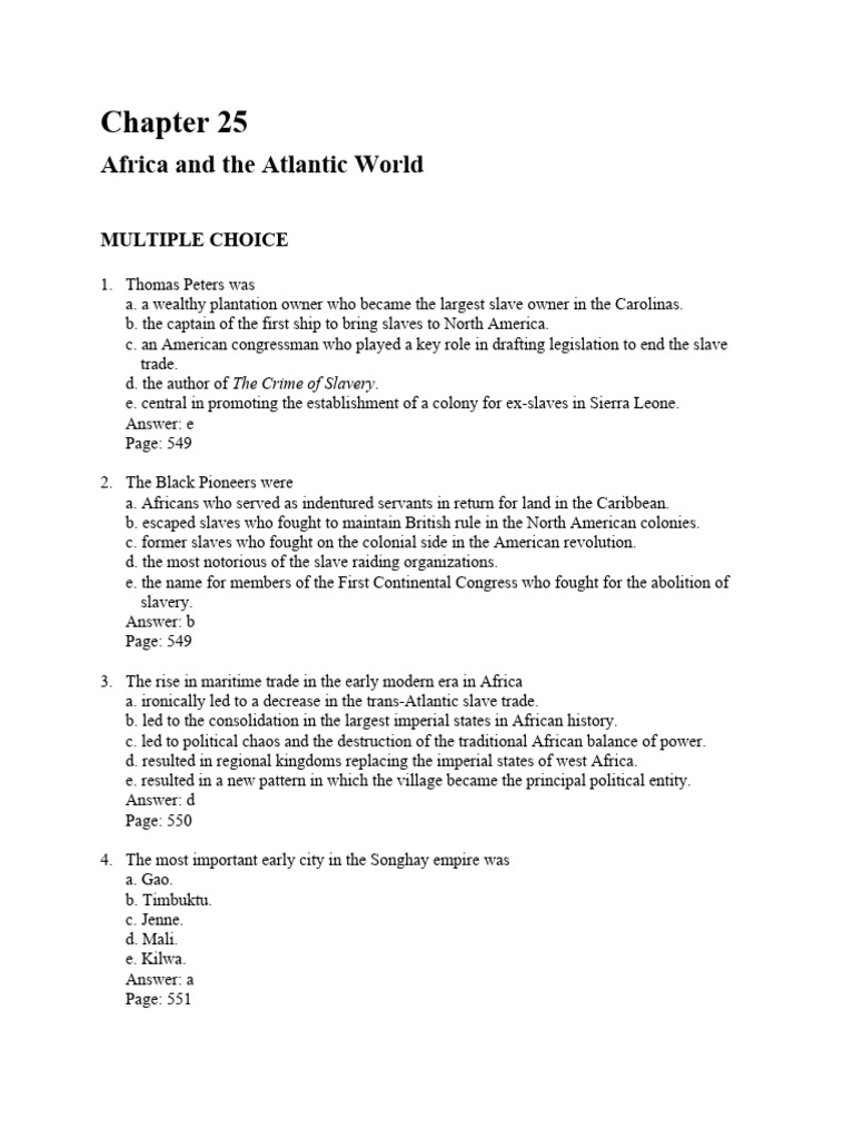 Bentley5 TB Ch25 | PDF | Atlantic Slave Trade | Slavery