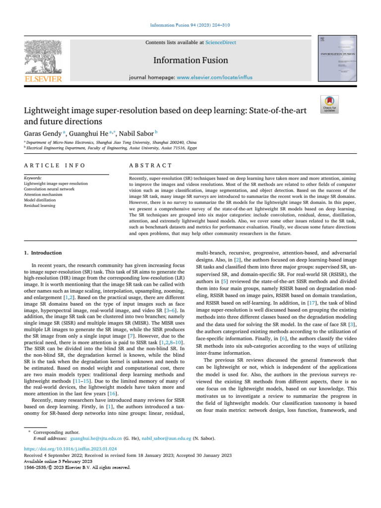 Lightweight Image Super-Resolution Based On | PDF | Deep Learning ...