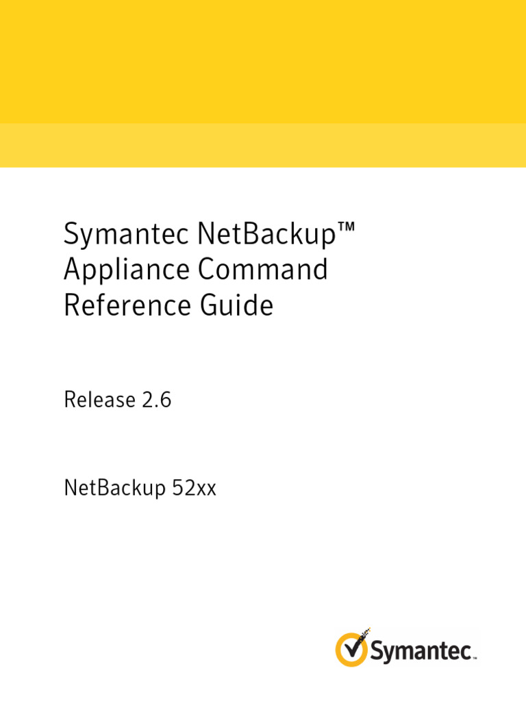 NetBackup 52xx Appliance Commands 2.6 | PDF | Shell (Computing) | Command Line Interface