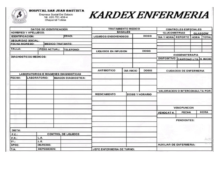 Kardex Enfermeria | PDF