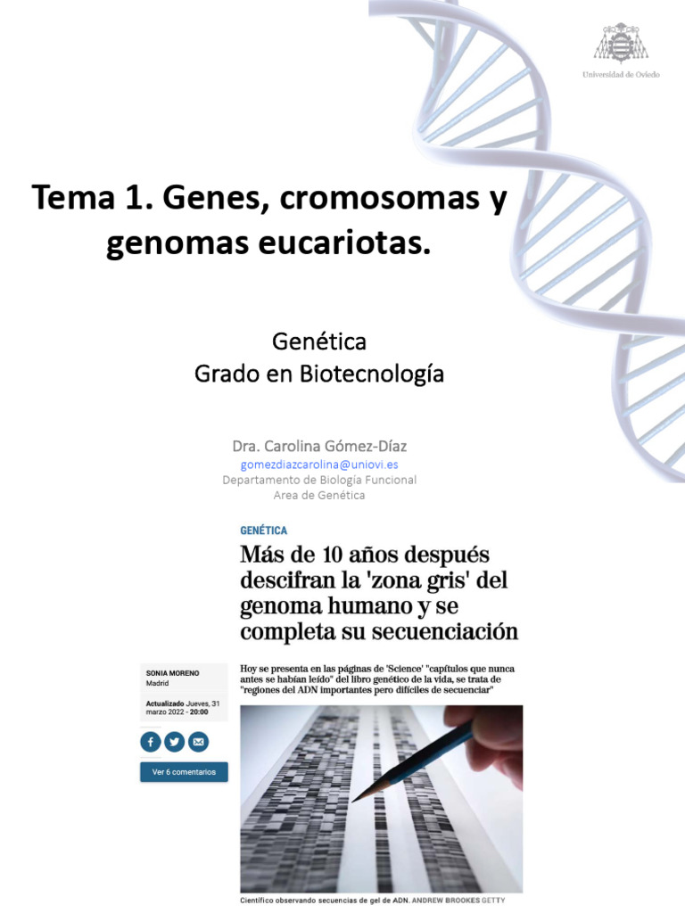 Tema1 Genetica Biotec CGD C | PDF | Adn | Codigo genetico