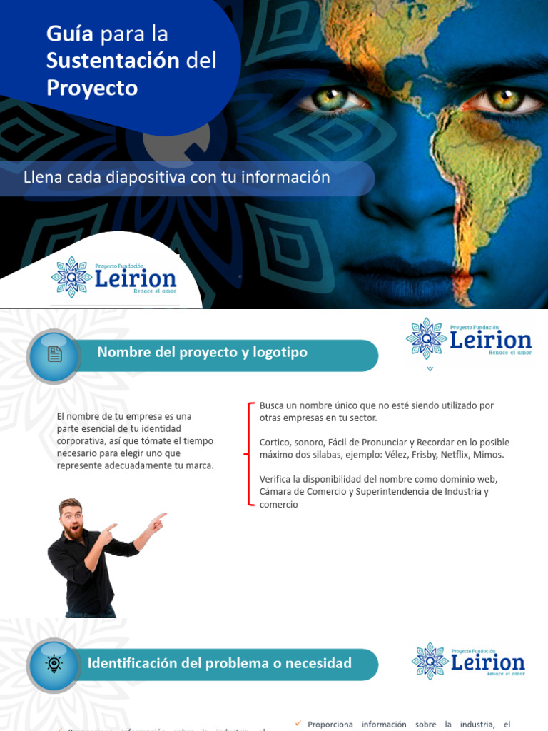 FORMATO GUIA PARA LA PRESENTACION Y SUSTENTACION DEL PROYECTO FUNDACION LEIRION V2 Enero 3 2024 ...